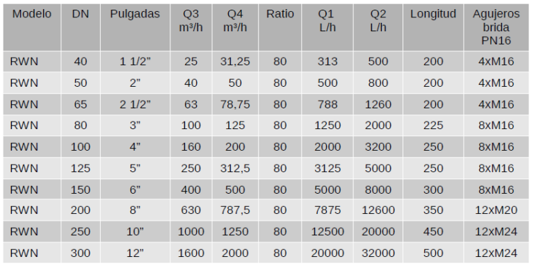 RWN Dn 40-300 - Ruedagua